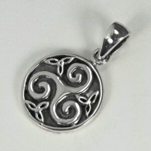 Moonlight Mysteries Sterling Silver Small Celtic Knot Triskelion Pendant