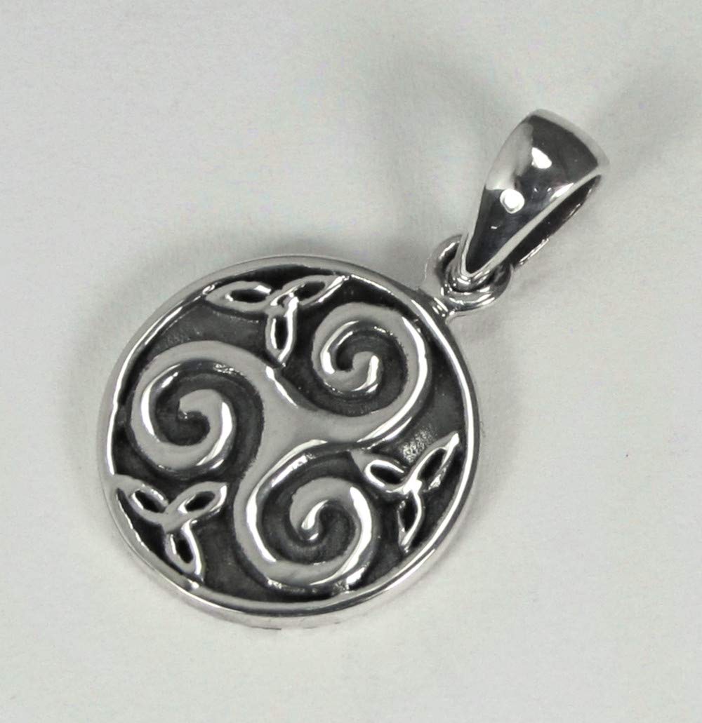 Moonlight Mysteries Sterling Silver Small Celtic Knot Triskelion Pendant