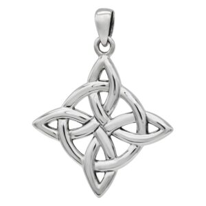 moonlight mysteries sterling silver celtic quaternary witches knot pendant