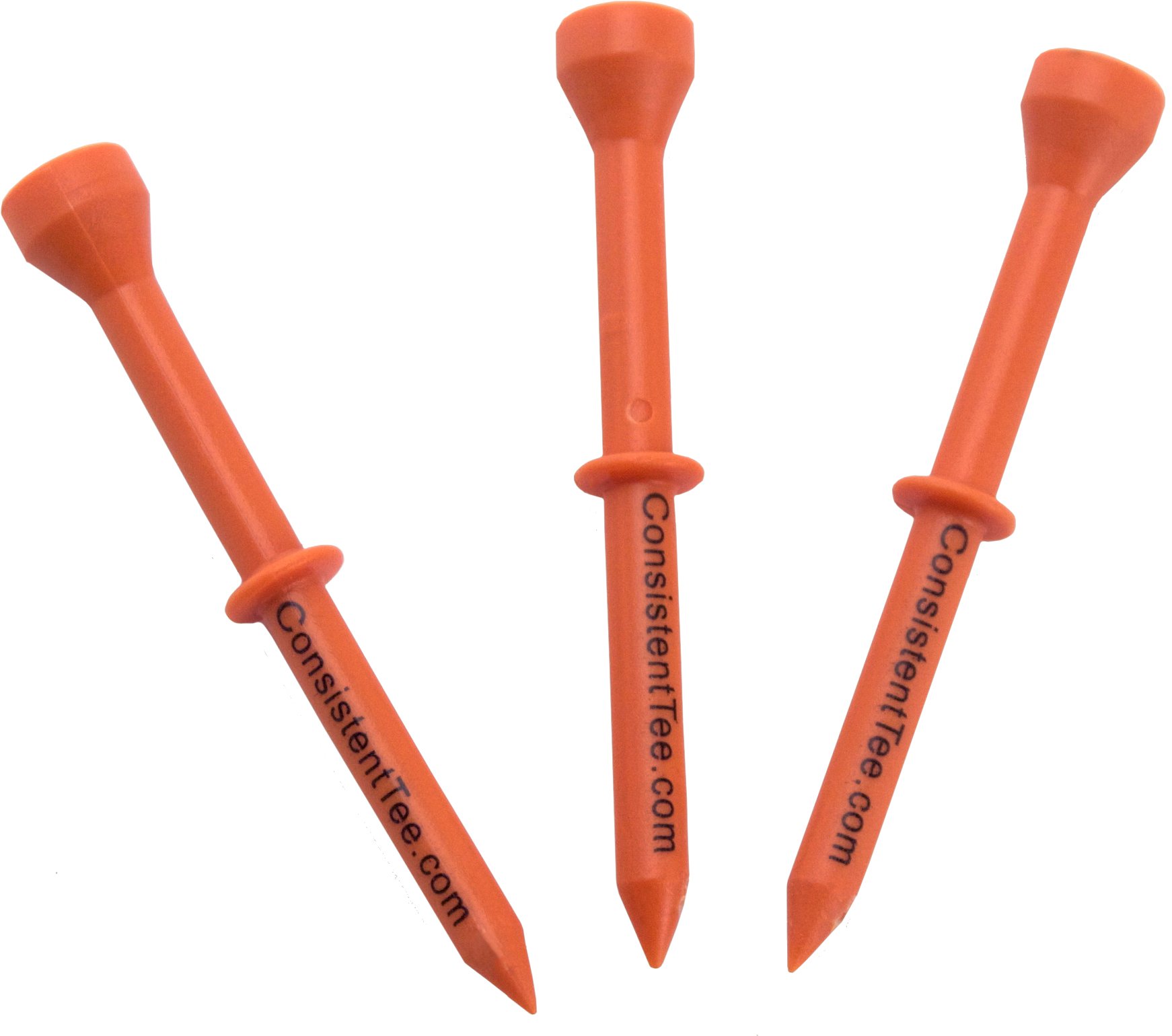 ProActive Sports Consistent Tee 3 1/4" Pack of 10 Durable, Biodegradable Tees for Perfect Height and Position (Orange)