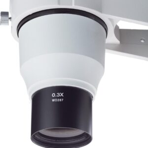 AmScope ZM03 0.3X Barlow Lens For ZM-Series Stereo Microscope Heads, 48mm Diameter Mount