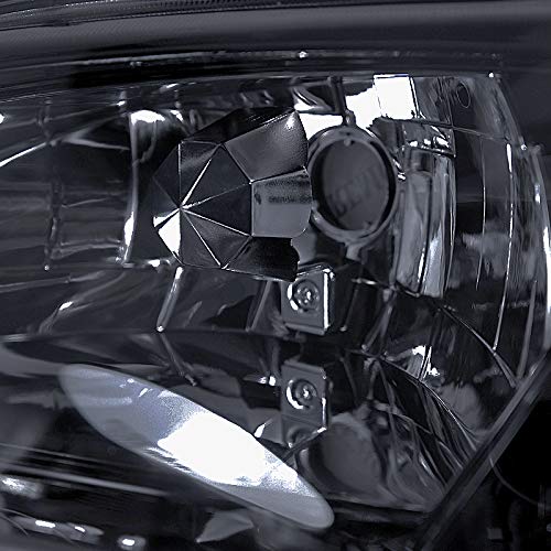 Glossy Black Smoke Headlight+Corner Lamps Made For And Compatible With 1994-1998 Ford Mustang