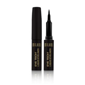 milani liquid eyeliner, black, 0.02 fl oz - vegan, cruelty-free eye defining liner for long-lasting wear