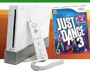 Nintendo Wii Console Bundle with Just Dance 3, Wii Sports & 2 Controllers