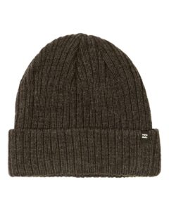 billabong men's arcade beanie, black heather, one