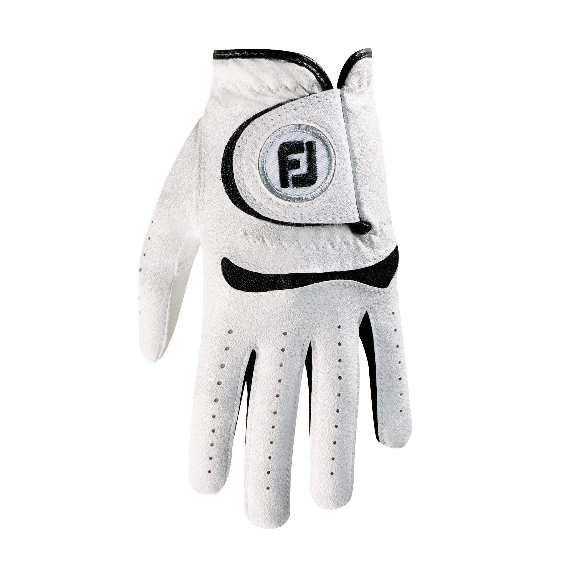 FootJoy Junior Golf Glove, White Large, Worn on Left Hand