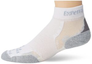 thorlos experia unisex xc multi-sport thin padded low cut sock, white, small