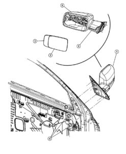 mopar 68079362aa glass mirror replacement