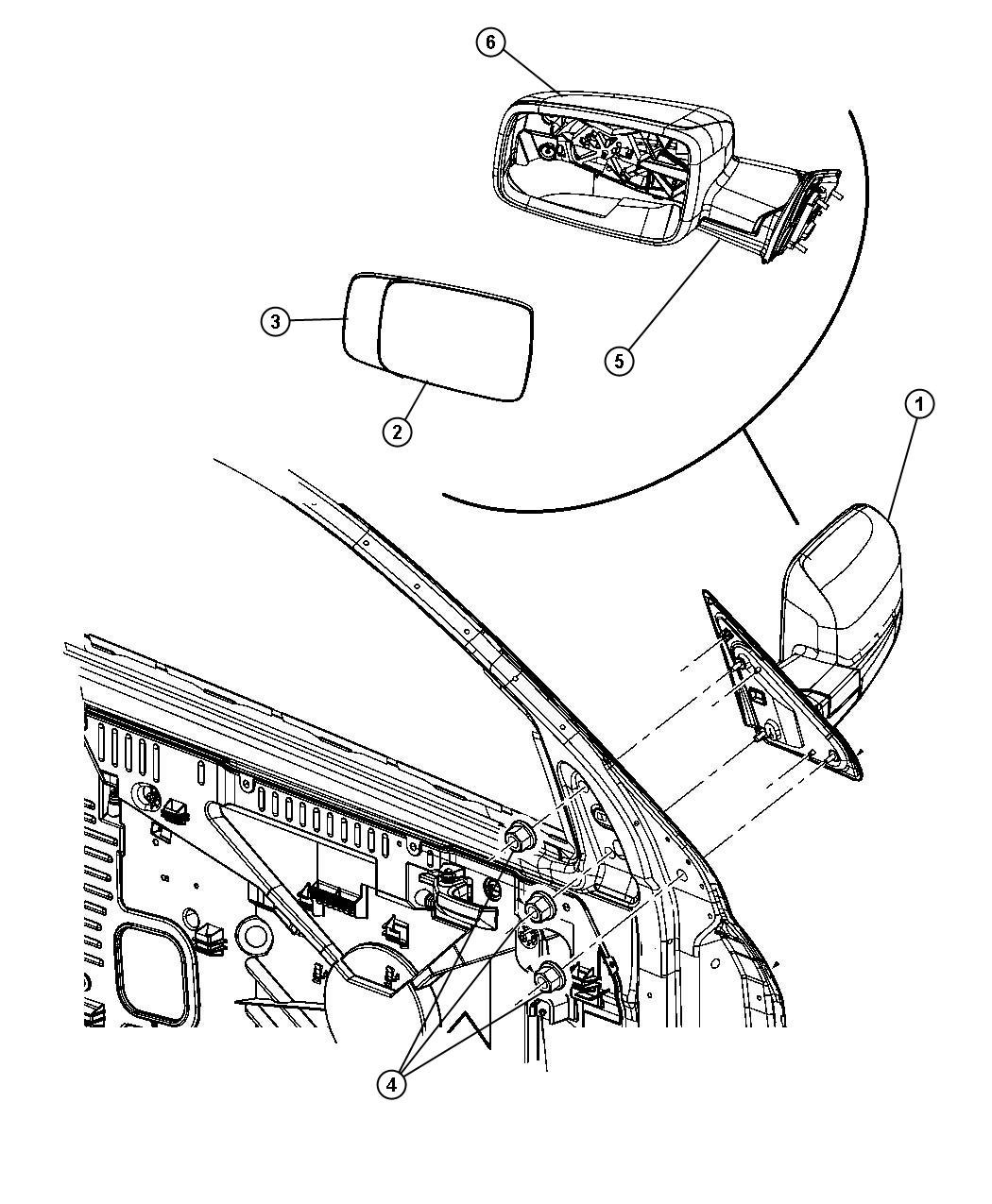 Mopar 68079362AA GLASS MIRROR REPLACEMENT