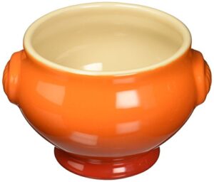 le creuset heritage stoneware soup bowl, 20-ounce, flame