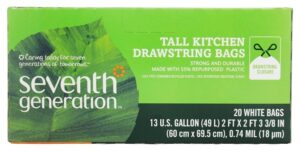 seventh generation bag trash drwstrng 13gal