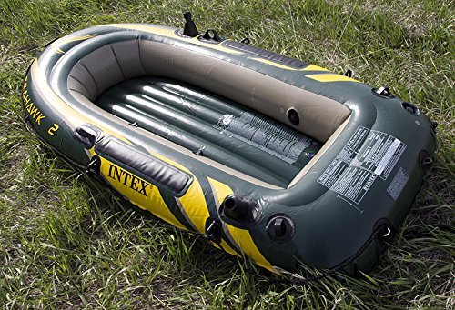 Intex Seahawk 2 Inflatable Boat Set + Oars/Pump/Motor Mount | 68347EP + 68624E