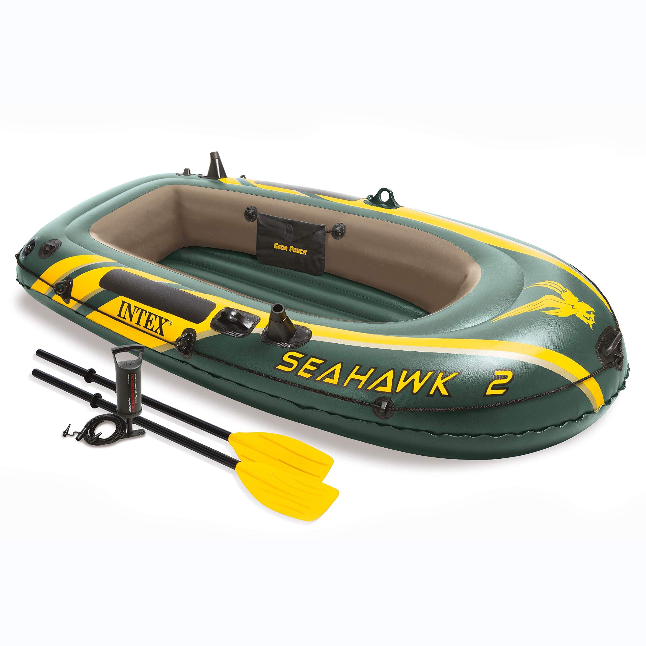 Intex Seahawk 2 Inflatable Boat Set + Oars/Pump/Motor Mount | 68347EP + 68624E