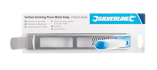 Silverline 103696 Surface Forming Plane Metal Body 250 mm Blade, Grey