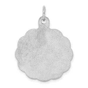 IceCarats 925 Sterling Silver 25th Anniversary Disc Necklace Charm Pendant Only