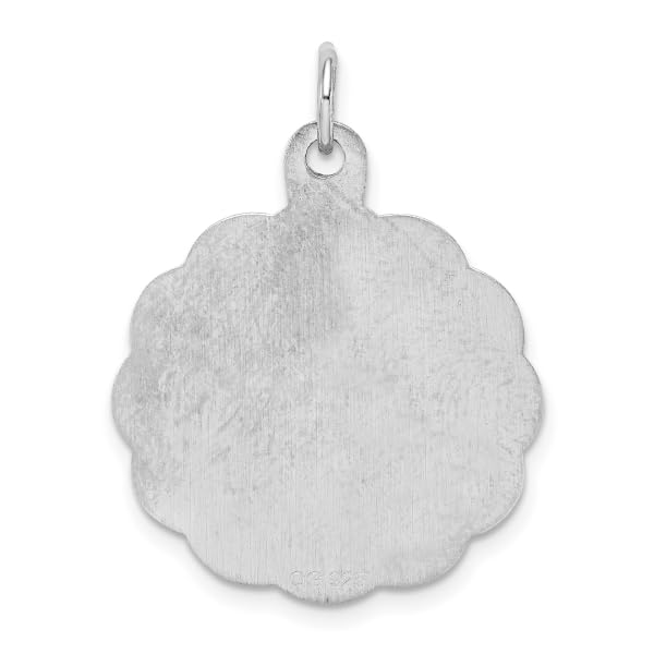 IceCarats 925 Sterling Silver 25th Anniversary Disc Necklace Charm Pendant Only