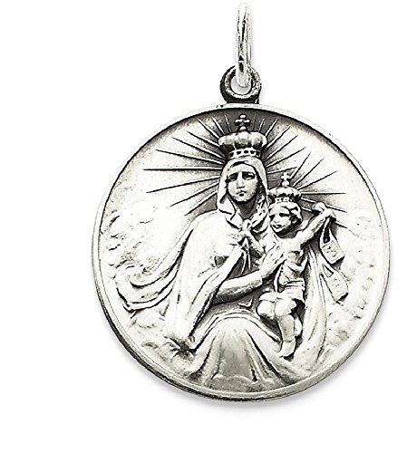 IceCarats 925 Sterling Silver Vintage Our Lady of The Holy Scapular Medal Necklace Charm Pendant Only