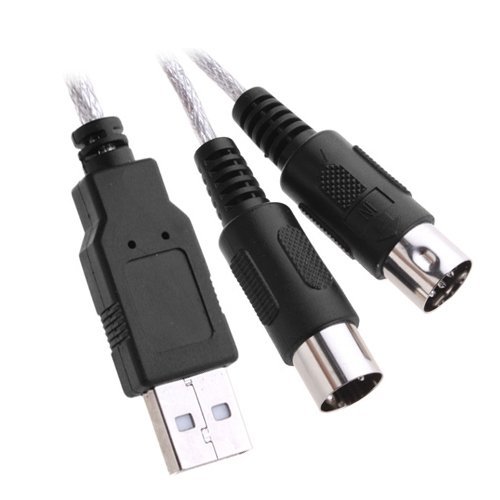 AGPtek USB To MIDI Keyboard Interface Converter Cable Adapter Support Windows Win XP Win Vista Mac OS