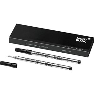 montblanc rollerball refill, m 2x1, mystery black (105158)