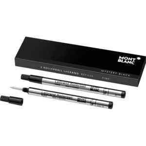 mont blanc rollerball refill, legrand fine, 2x1, mystery black (105166)