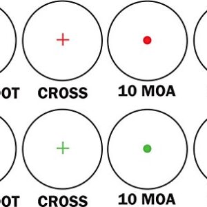 BARSKA AC11704 Multi-Reticle Electro Reflex Sight Green / Red Reticle with with Picatinny / Weaver Style Base, 1x33mm , Black