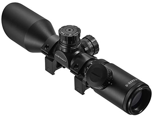 Barska AC11668 3-9x42 2nd Generation Compact Scope with Illuminated Mil-Dot Reticle , Black