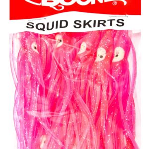 Boone Big Game Trolling Skirt (Pack of 10), Hot Pink, 4 1/4-Inch