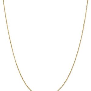 IceCarats 14K Yellow Gold 1.1mm Rope Chain Twisted Link Necklace 18 inch