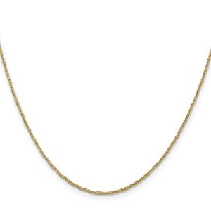 icecarats 14k yellow gold 1.1mm rope chain twisted link necklace 18 inch