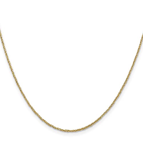 IceCarats 14K Yellow Gold 1.1mm Rope Chain Twisted Link Necklace 18 inch