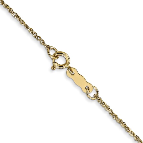 IceCarats 14K Yellow Gold 1.1mm Rope Chain Twisted Link Necklace 18 inch