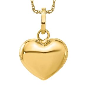 icecarats 14k yellow gold heart necklace love pendant charm only