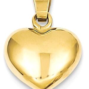 IceCarats 14K Yellow Gold Heart Necklace Love Pendant Charm Only