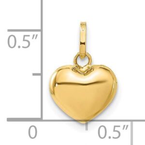 IceCarats 14K Yellow Gold Heart Necklace Love Pendant Charm Only