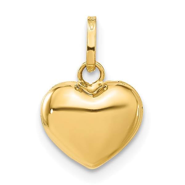 IceCarats 14K Yellow Gold Heart Necklace Love Pendant Charm Only