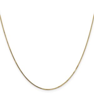 icecarats 14k yellow gold 18 inch .7mm box chain necklace 14k yellow gold - 0.7mm - 18 inch