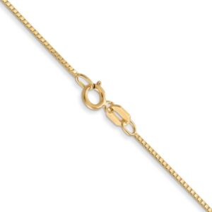 IceCarats 14K Yellow Gold 18 inch .7mm Box Chain Necklace 14K Yellow Gold - 0.7mm - 18 inch