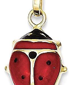 IceCarats 14K Yellow Gold Ladybug Necklace Charm Pendant Only