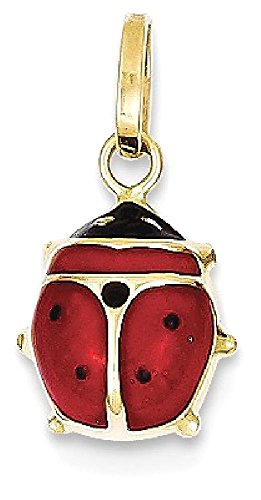 IceCarats 14K Yellow Gold Ladybug Necklace Charm Pendant Only