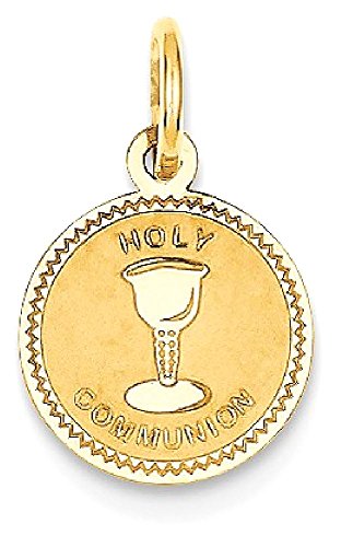 IceCarats 14K Yellow Gold Holy Communion Necklace Charm Pendant Only