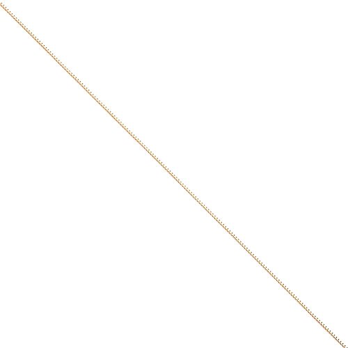 IceCarats 14K Rose Pink Gold 1mm Box Link Chain Bracelet 8 inch