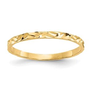 icecarats 14k yellow gold zig zag band ring size 3