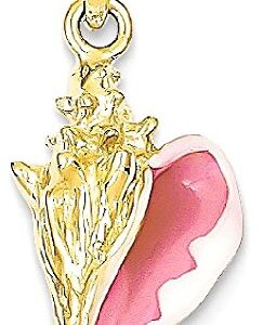 IceCarats 14K Yellow Gold Conch Shell Necklace Charm Pendant 22mm x 9mm Only