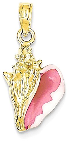 IceCarats 14K Yellow Gold Conch Shell Necklace Charm Pendant 22mm x 9mm Only