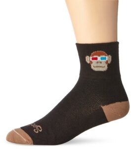 sockguy, men's classic socks - small/medium, monkey see 3d