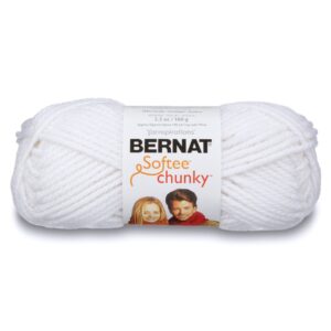 bernat softee chunky yarn (28005) white, 1 - pack