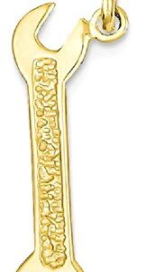 IceCarats 14K Yellow Gold Wrench Necklace Charm Pendant 30mm x 4mm Only