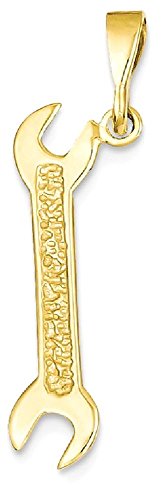 IceCarats 14K Yellow Gold Wrench Necklace Charm Pendant 30mm x 4mm Only