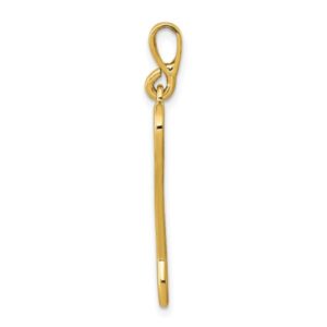 IceCarats 14K Yellow Gold Wrench Necklace Charm Pendant 30mm x 4mm Only