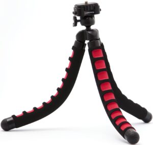 agfa 12-inch, flexible tripod with foam grips - red aptp12r